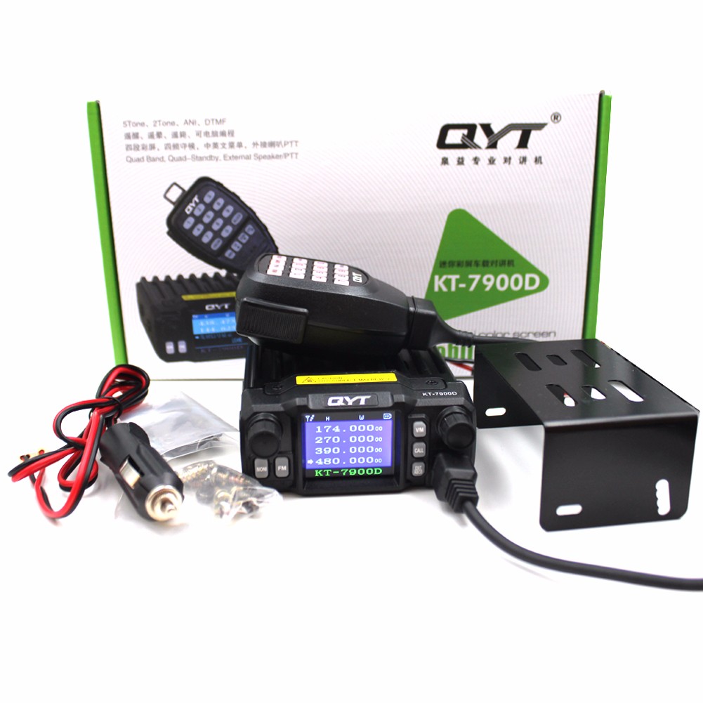 QYT KT-7900D 25W Quad Band 144/220/350/440 MHZ Mini Car Mobile Radio ...
