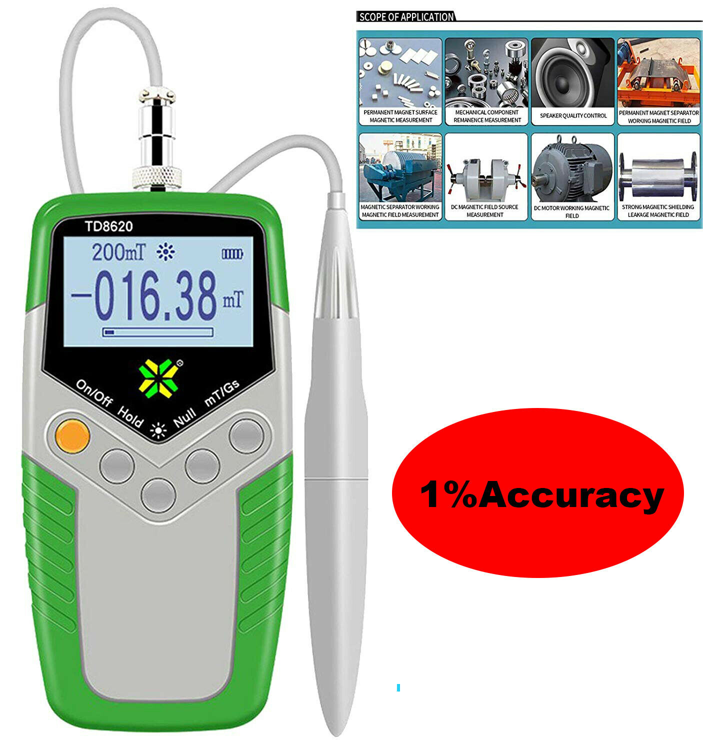 Handheld Tesla Meter Teslameter Gauss Meter Surface Magnetic Field ...