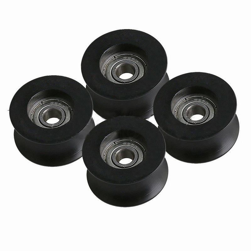 4PCS Nylon Pulley Wheel Bearing Round U-Groove Ball Wire Rope Guide ...