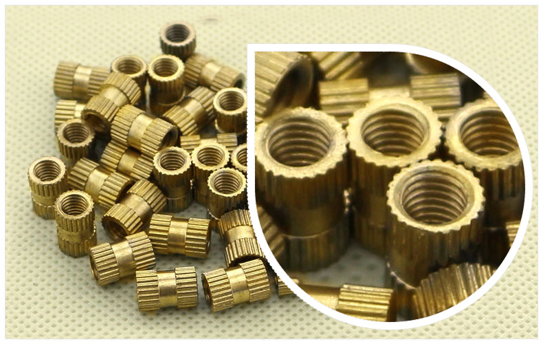 Brass Insert Knurl Nut Round M2 M2.5 M3 Threaded Embedded Solid Nut 20 ...