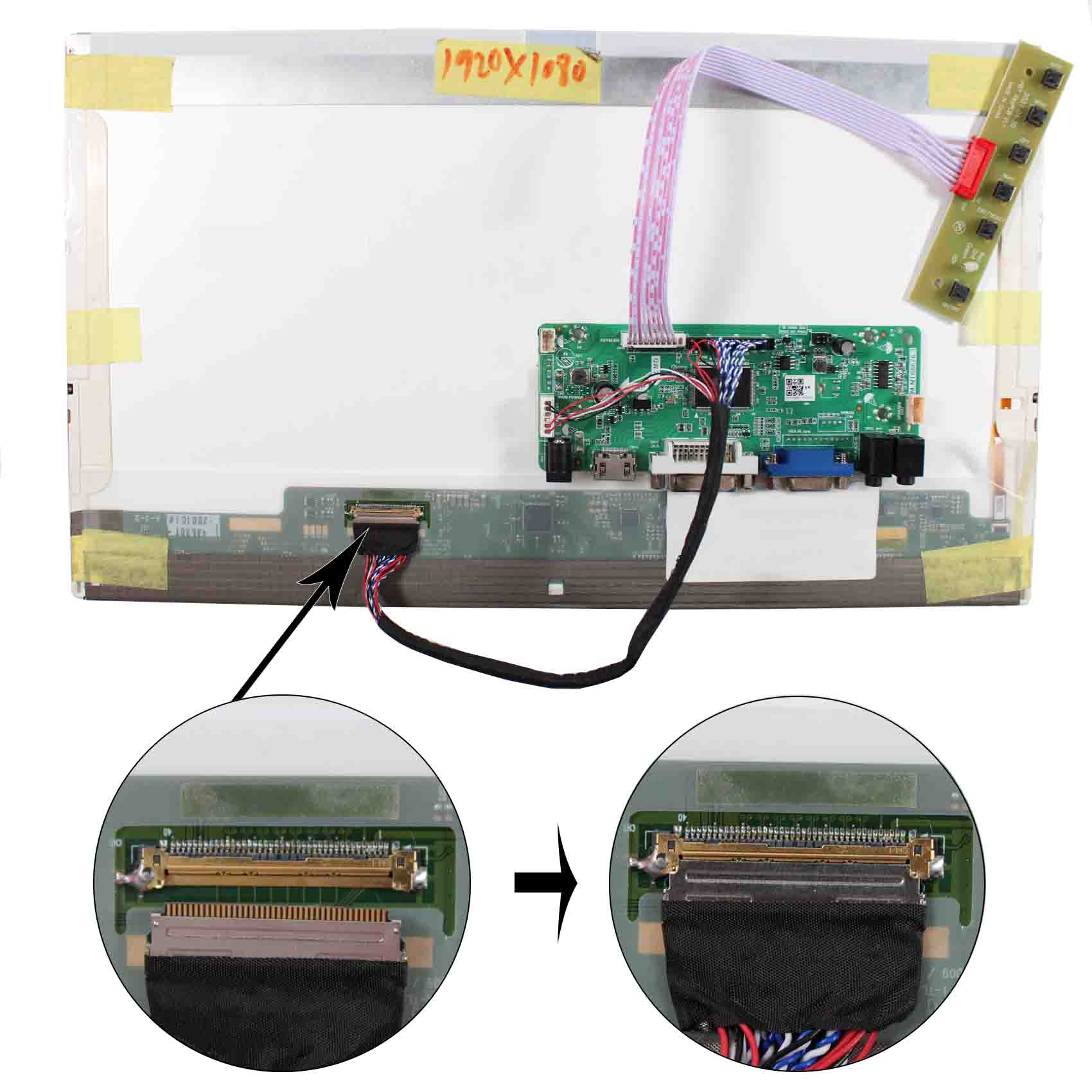 Купить Lcd контроллеры & драйверы VSDISPLAY DVI LCD HDMI VGA 17.3 ...