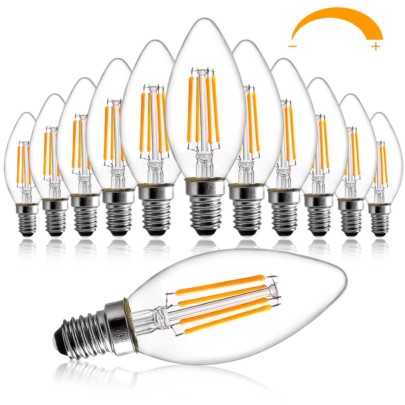 BRIMAX E12 LED Candle Light Bulbs Candelabra Chandelier Bulb ...