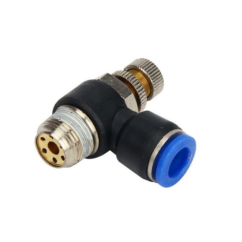 Air Flow Control Valve Pneumatic Throttle 1/8 1/4 3/8 BSP Pipe Tube Connector | eBay
