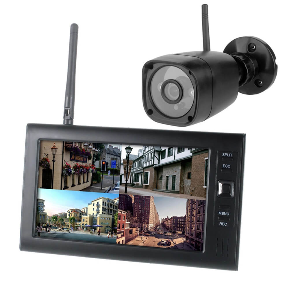 Wireless 4CH 7" Monitor Security Camera System Night Vision 2.4GHZ ...