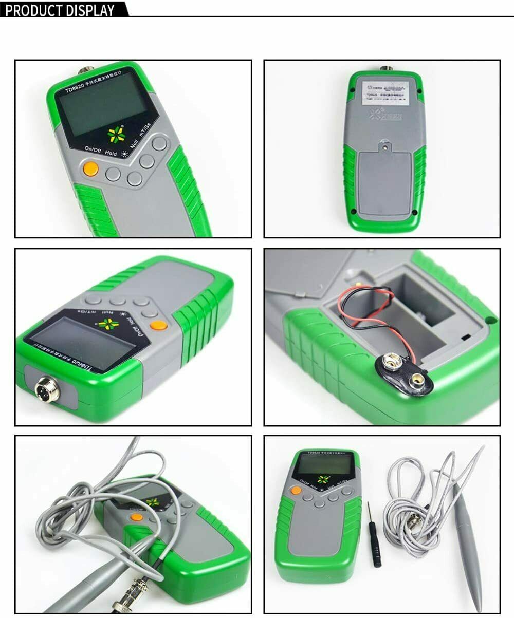 Handheld Tesla Meter Teslameter Gauss Meter Surface Magnetic Field ...