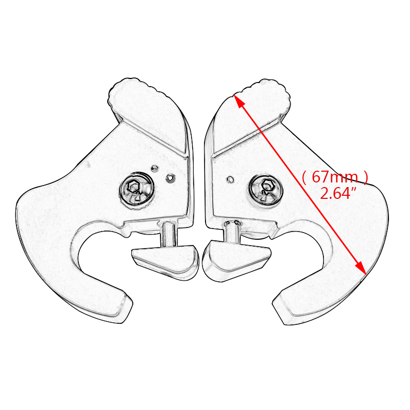 Sissy Bar Luggage Rack Docking Latch Clip Set For Harley Detachable ...
