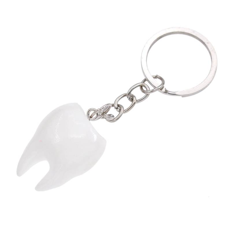 Acrylic Simulated Tooth key Rings Pretty Smooth Keyrings Couple ...