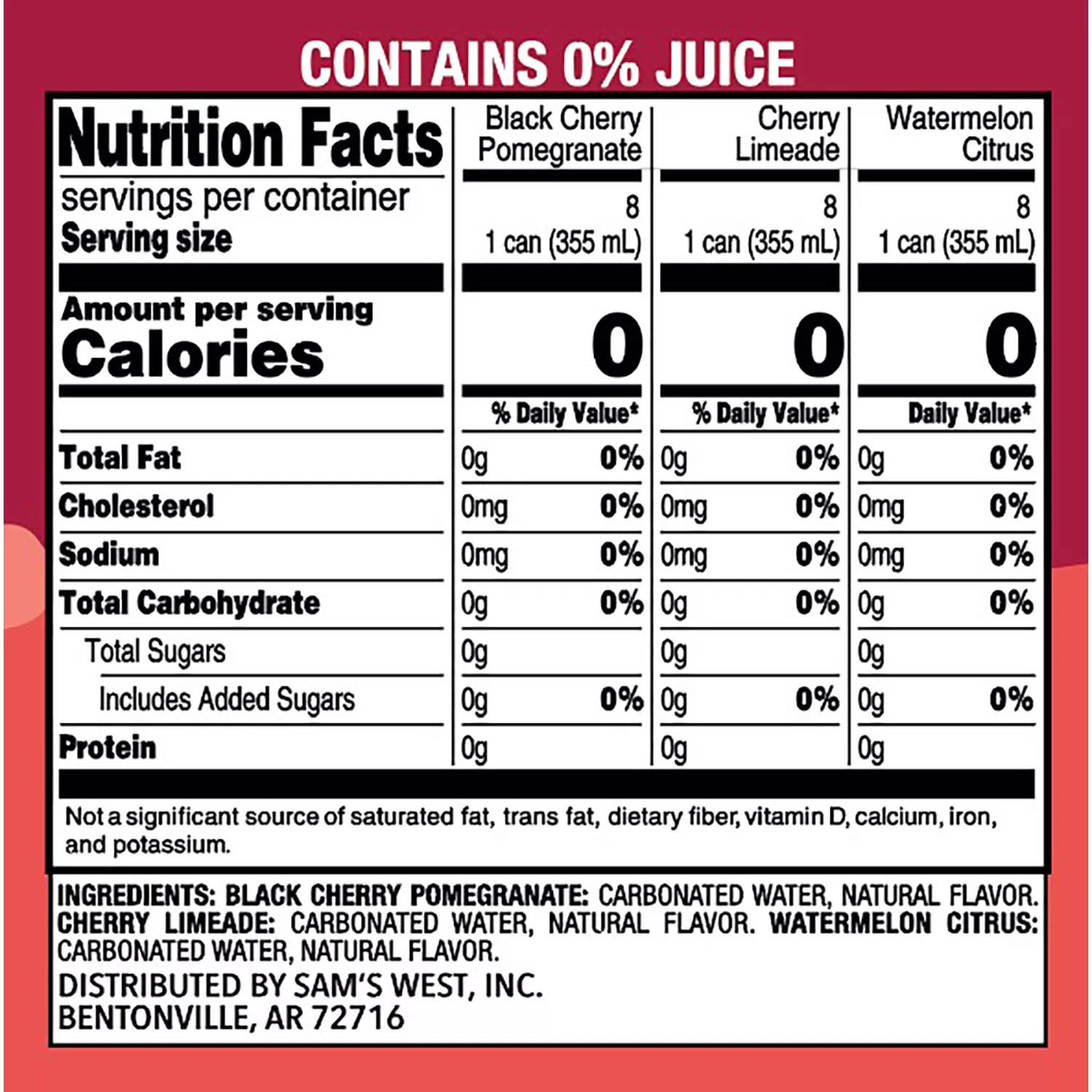 Купить Вода Member's Mark Unsweetened Sparkling Water Variety Pack (12 ...