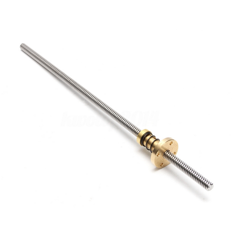 8mm Lead Screw Rod T8x2 Trapezoidal ACME With Brass Nut Anti-backlash ...