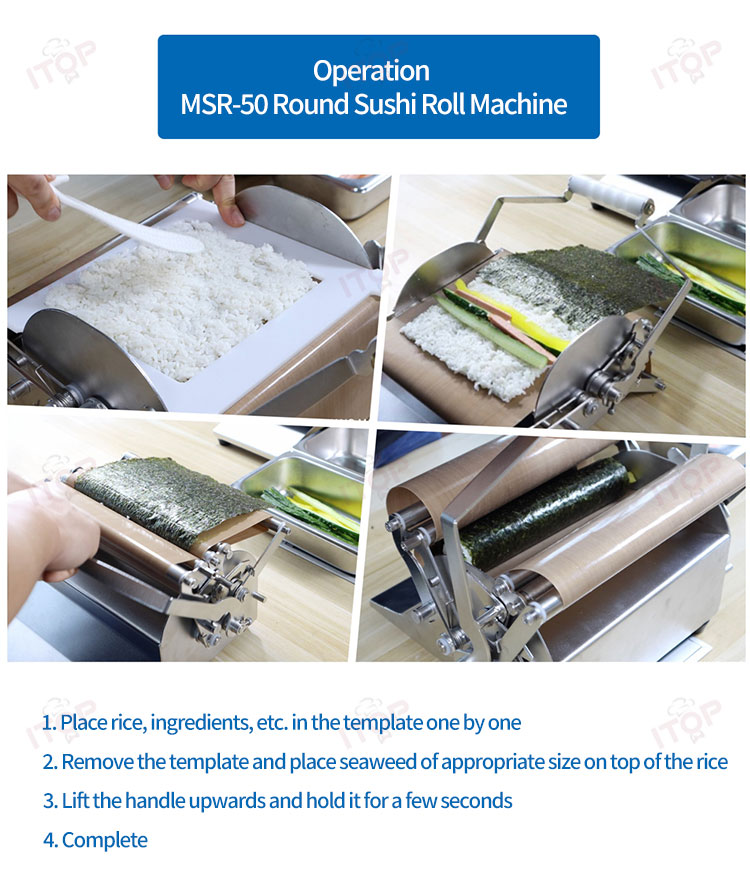 Commercial Sushi Roller Manual Sushi Making Kit Machine For Round ...