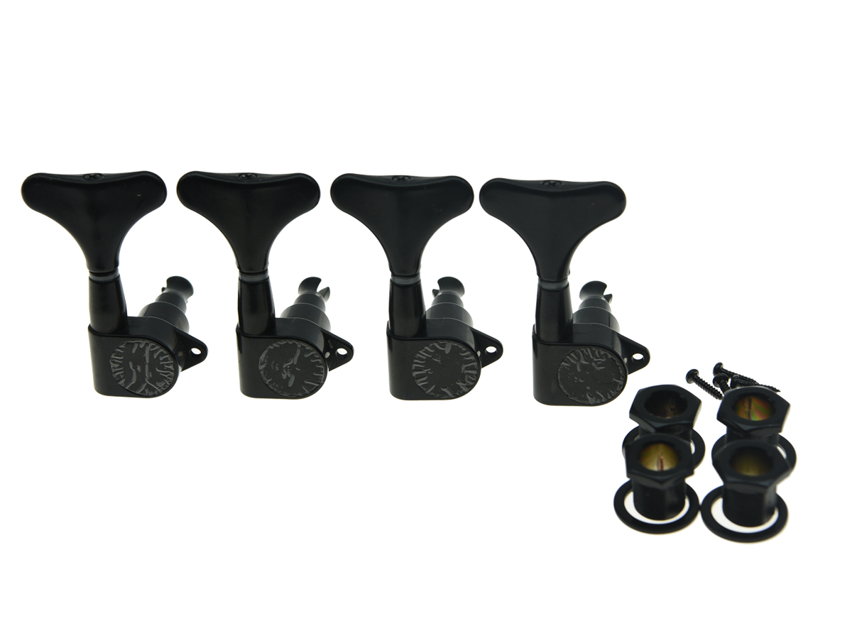 Black Right Handed Sealed Bass Tuners Tuning Pegs 4 String Bass Machine ...