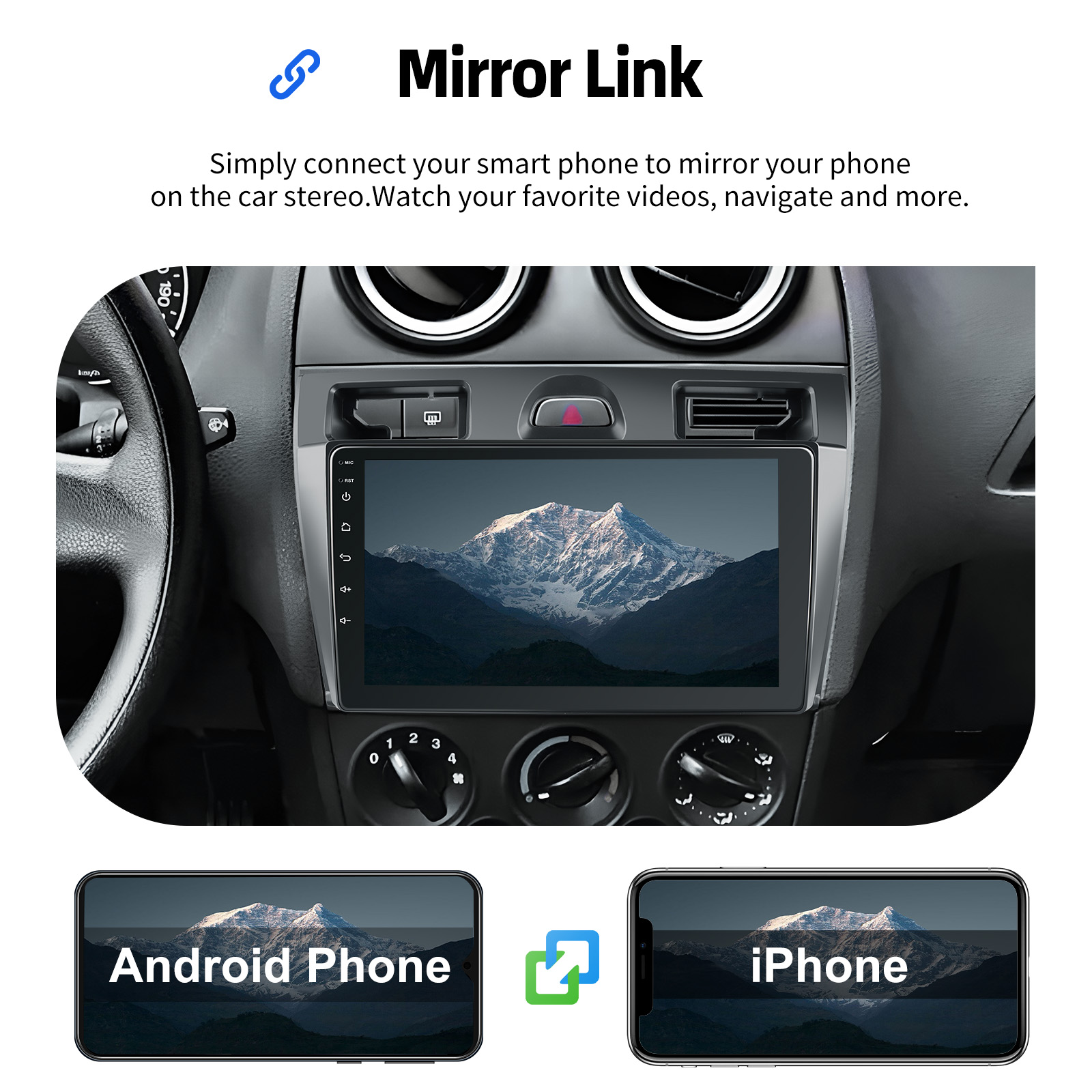 Ford Fiesta Accessories 4+64G For 2006-2008 Ford Fiesta MK5 Android 13 ...