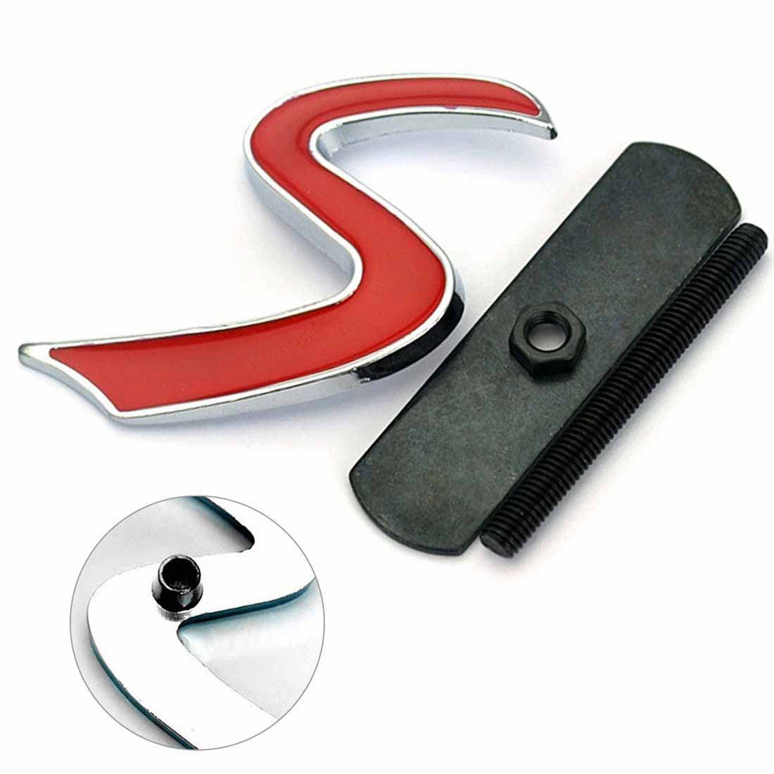 FOR MINI COOPER S GRILL BADGE REPLACEMENT EMBLEM METAL WITH FITTING KIT ...