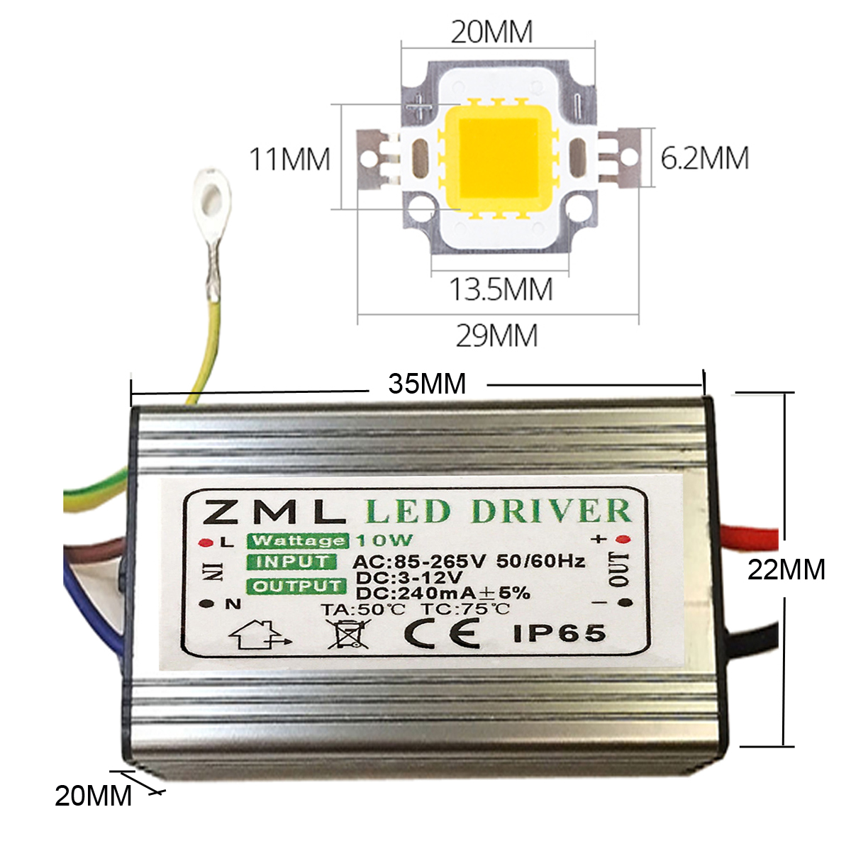LED Driver SMD Chip 10W 20W 30W 50W 70W 100W Floodlight Waterproof ...