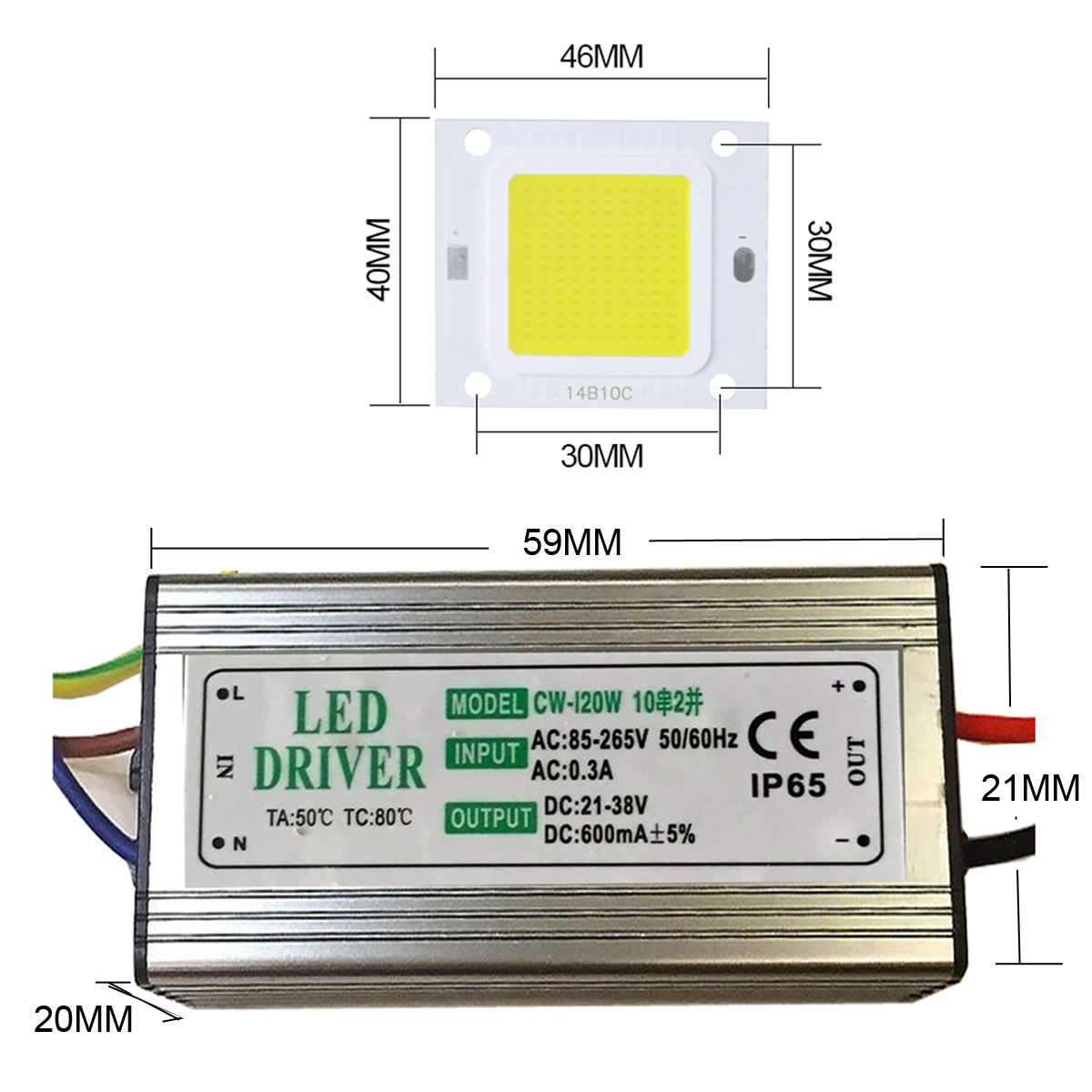 LED Driver SMD Chip 10W 20W 30W 50W 70W 100W Floodlight Waterproof ...