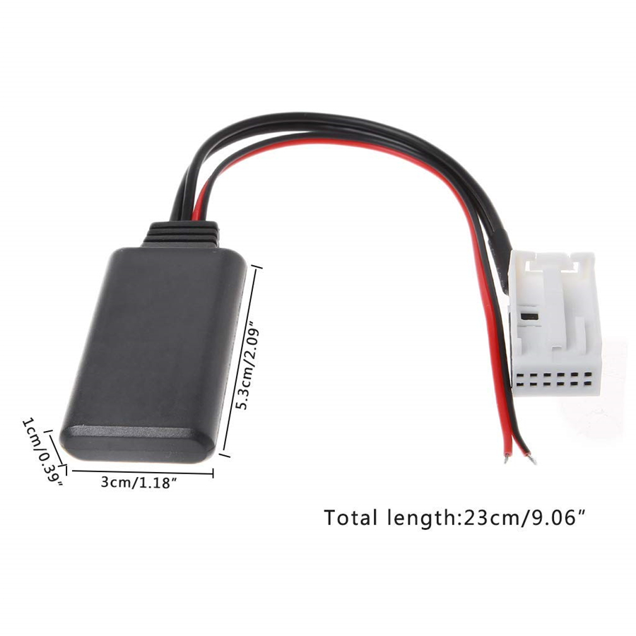 12Pin 12V Bluetooth 4.0 Adapter Aux Cable For Benz W169 W245 W203 W209 ...