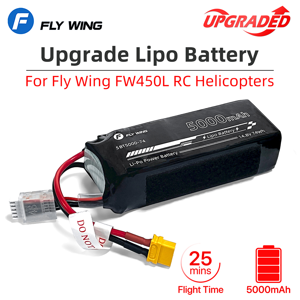 FLY WING RC Helicopters 14.8V 5000mAh Lipo Battery For UH-1/ EC-135 ...