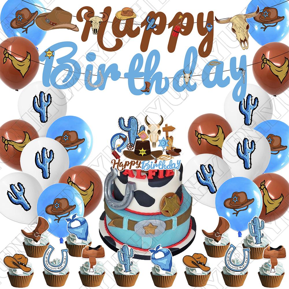 Western Decorations Western Cowboy Birthday Party Decorations Set ...