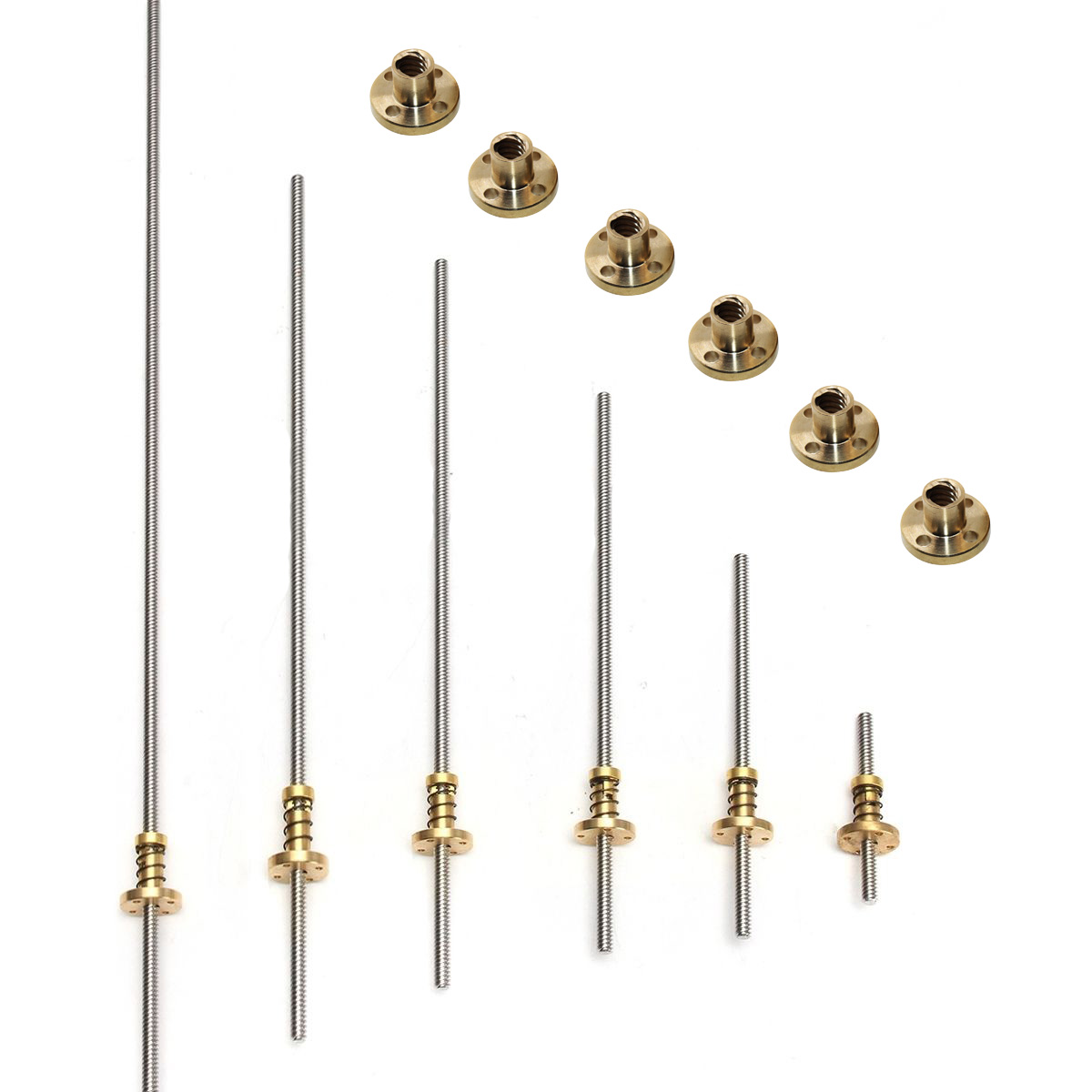 8mm Lead Screw Rod T8x2 Trapezoidal ACME With Brass Nut Anti-backlash ...