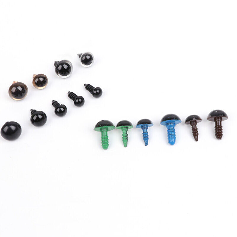 DIY Craft Eyes 100/50PCS 5-20mm Black Plastic Safety Eyes For Toys ...