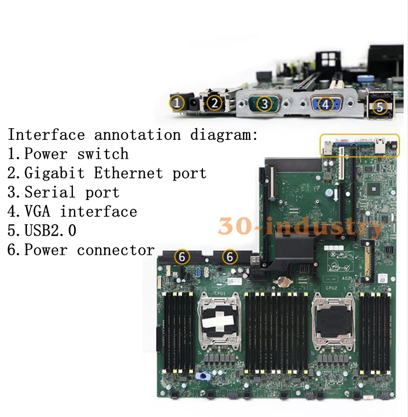 DELL R730 R730XD Motherboard 599V5 WCJNT R53PY 4N3DF 64GB LGA2011 ...