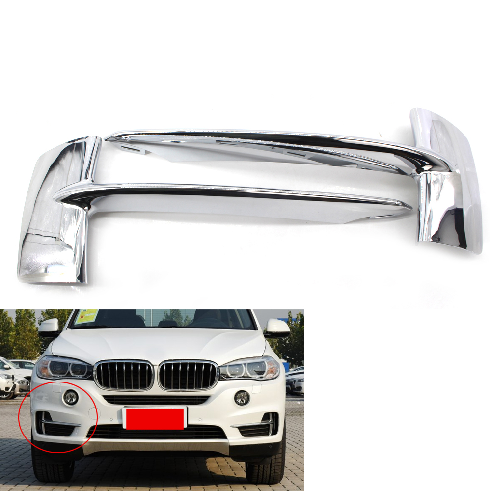 Pair Front Bumper Grill Grille Trim Molding For BMW F15 X5 2014-2018 ...
