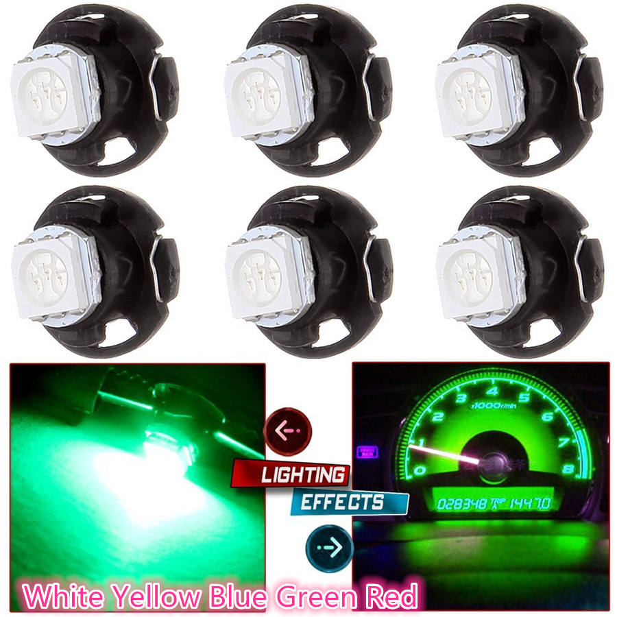 30 Pcs T4.7 5-Color 1SMD 5050 LED Car Cluster Panel Dashboard ...