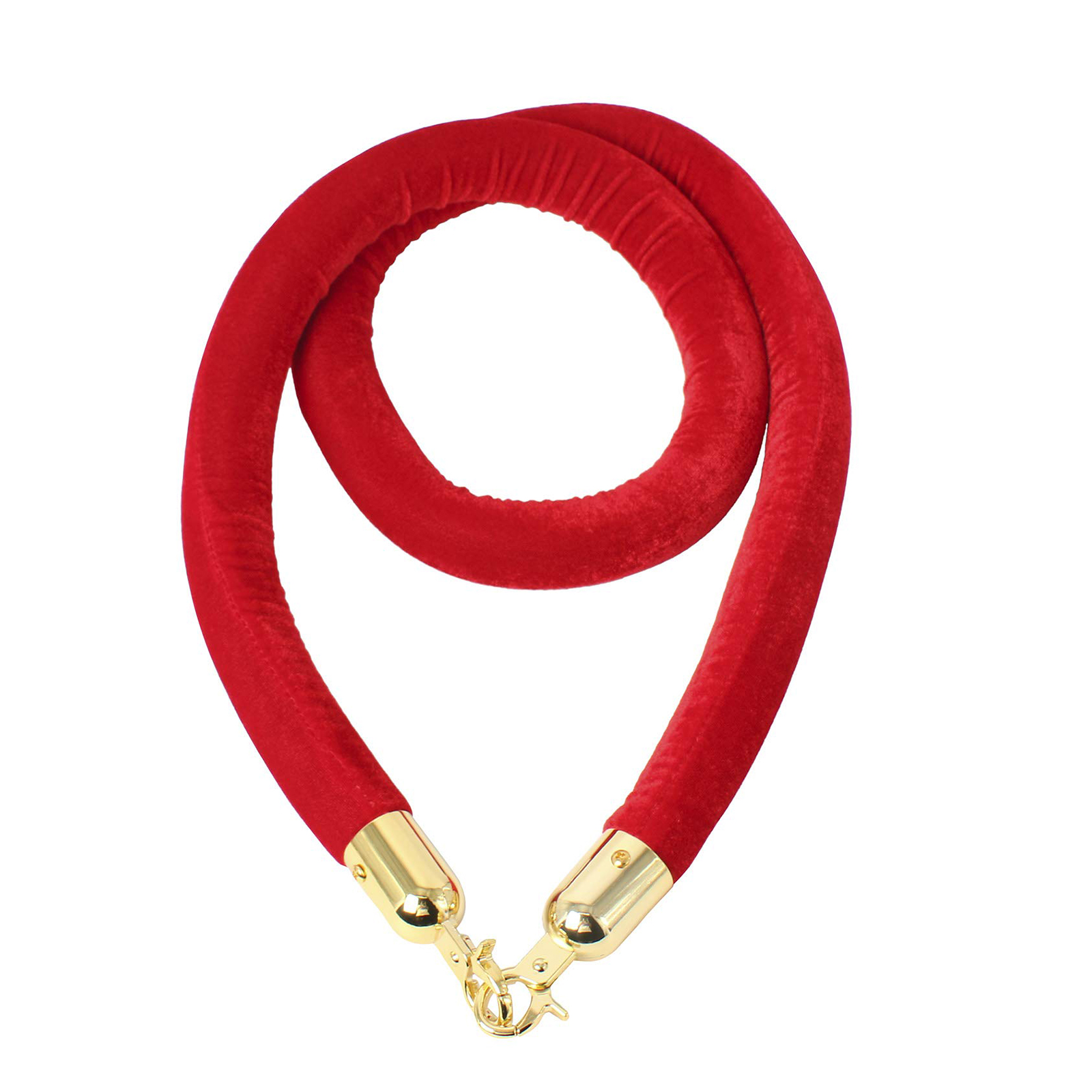 RealPlus 10' Velvet Red Rope with Stainless Hooks,Crowd Control Line ...