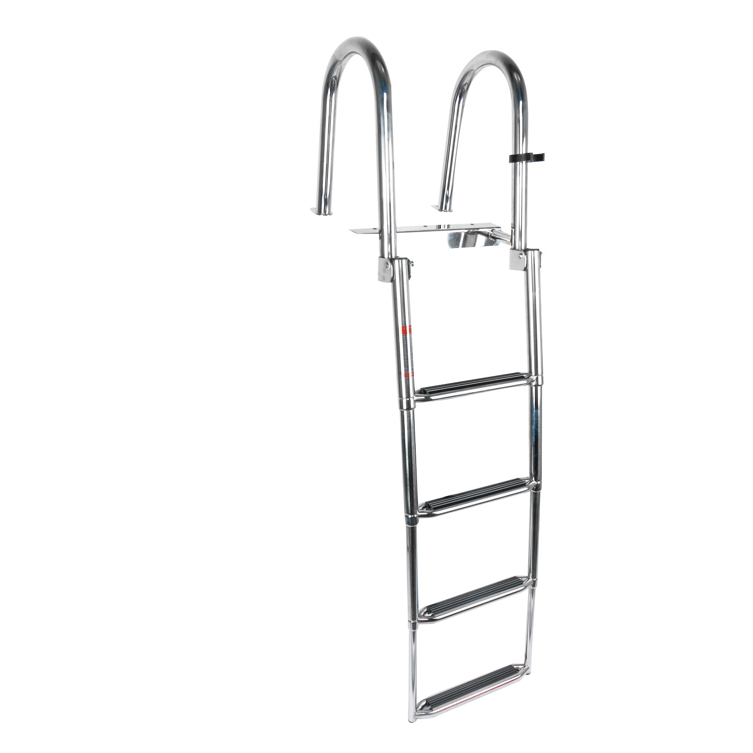 Wide 4 Step Pontoon Boat Ladder Folding Rear Entry Folding Telescoping Swim Deck Ebay