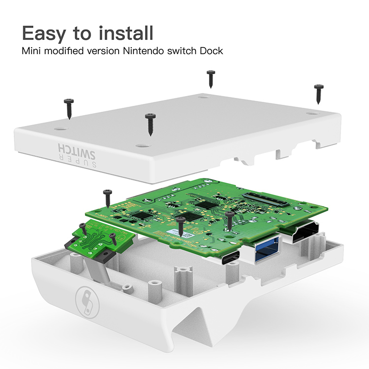 For Nintendo Switch Docking Station Mini Replacement Dock Case Cover ...