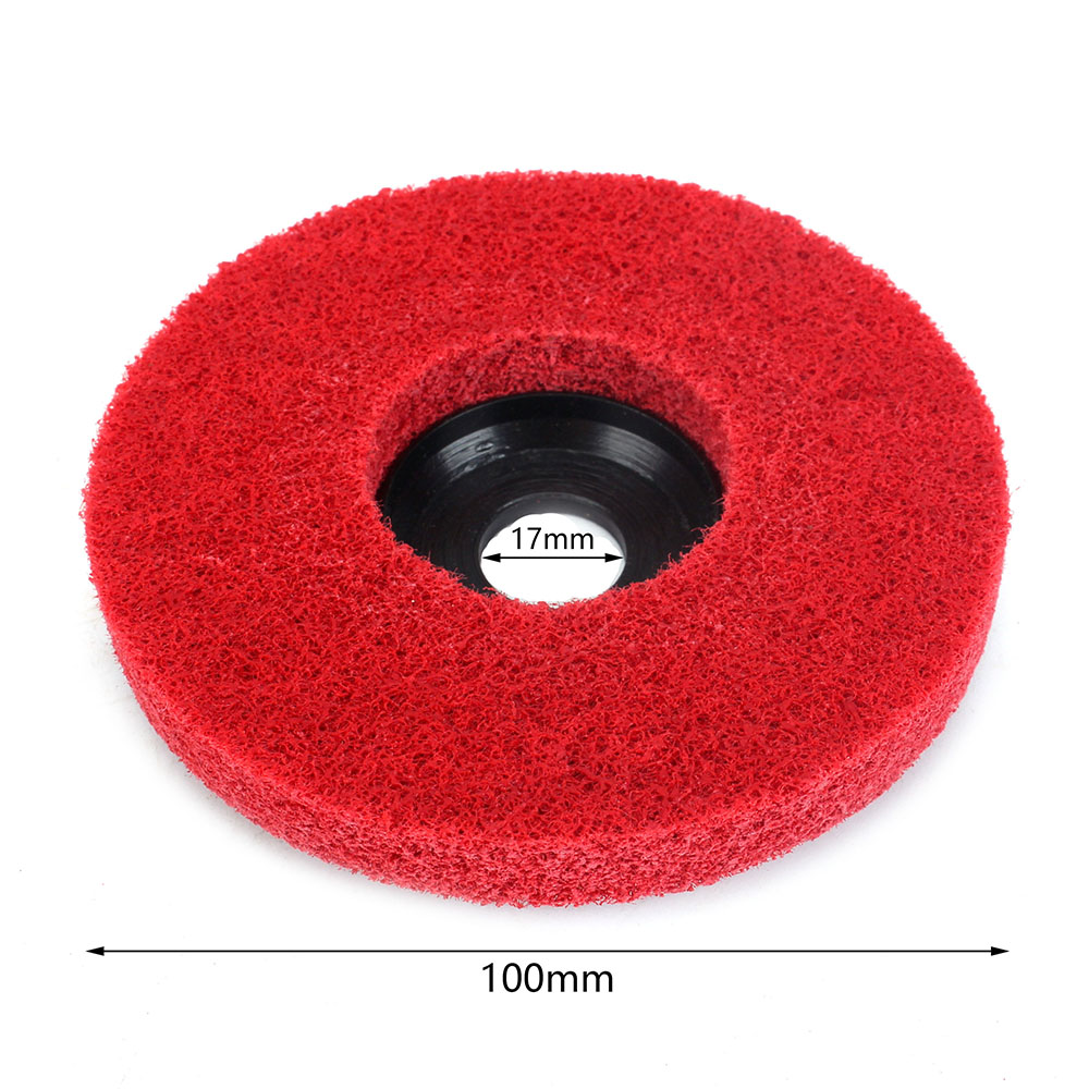 5Pcs 100mm Nylon Fiber Polishing Wheel Buffing Pad Grinding Abrasive ...