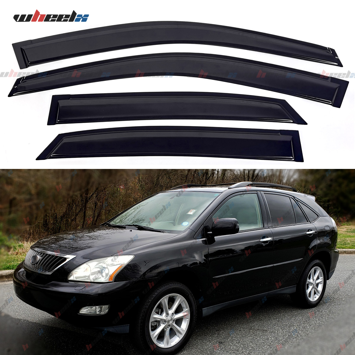 Window Visors WellVisors Side For 98-05 Lexus GS300 GS400 GS430 - Smoke ...