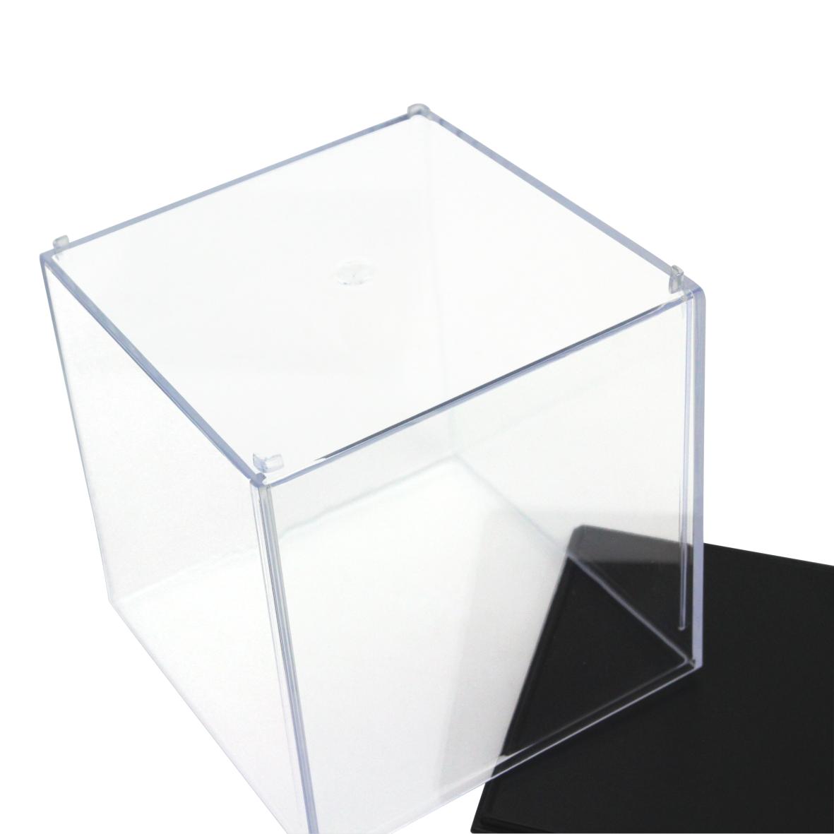 UK Perspex Cube 10cm Display Box Clear Acrylic Case Plastic Base ...