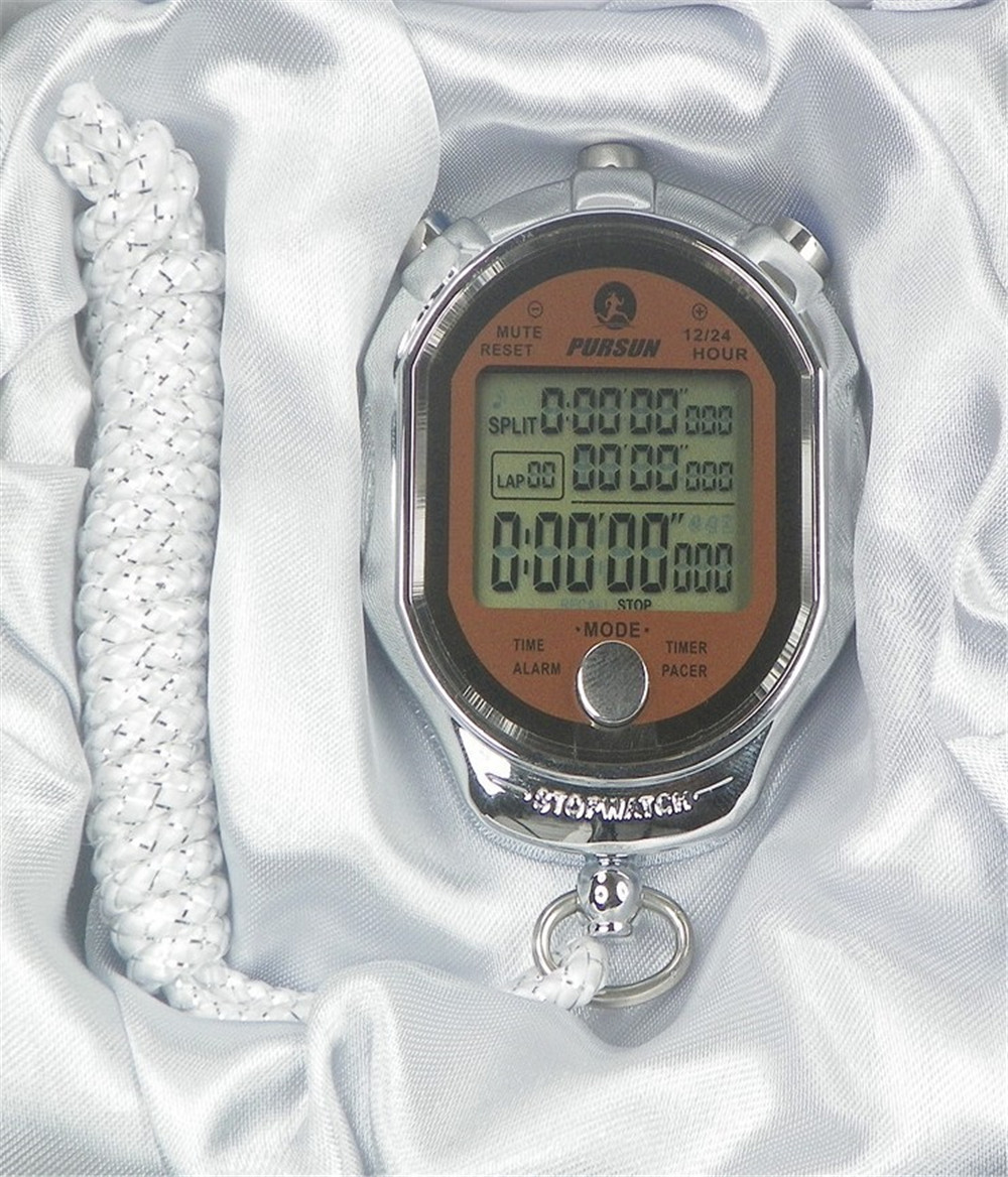 Vintage Digital Stopwatch Metal Sports Chronograph Countdown Stop Watch ...