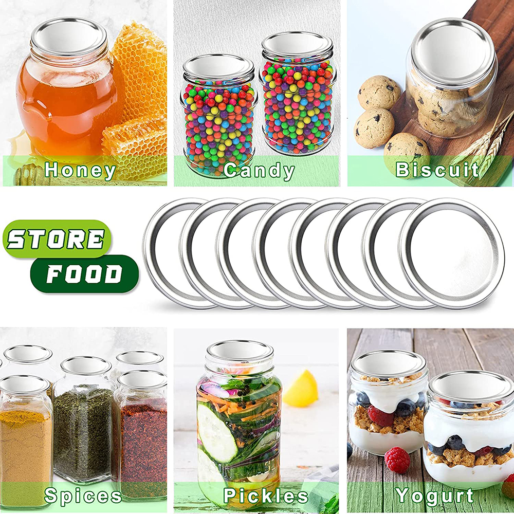 Regular Mouth Mason Jar Lids 70mm 50pcs Canning Lids – Tinplate Split ...