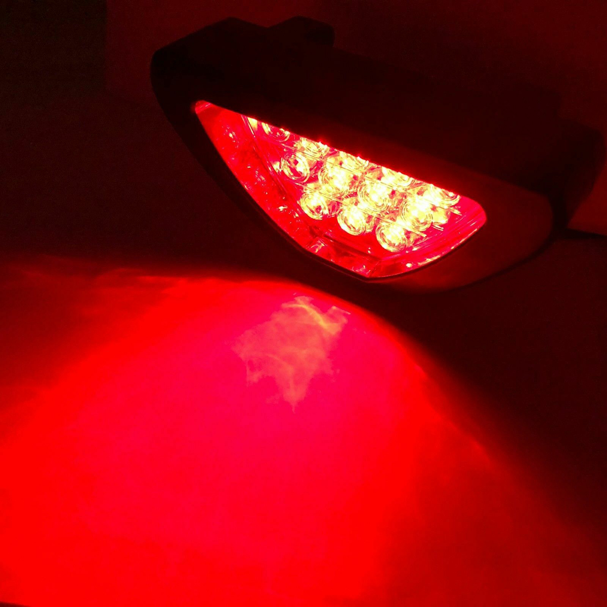 Universal 3rd F1 12 LED Strobe Rear Bumper Tail Brake Stop Light Red ...