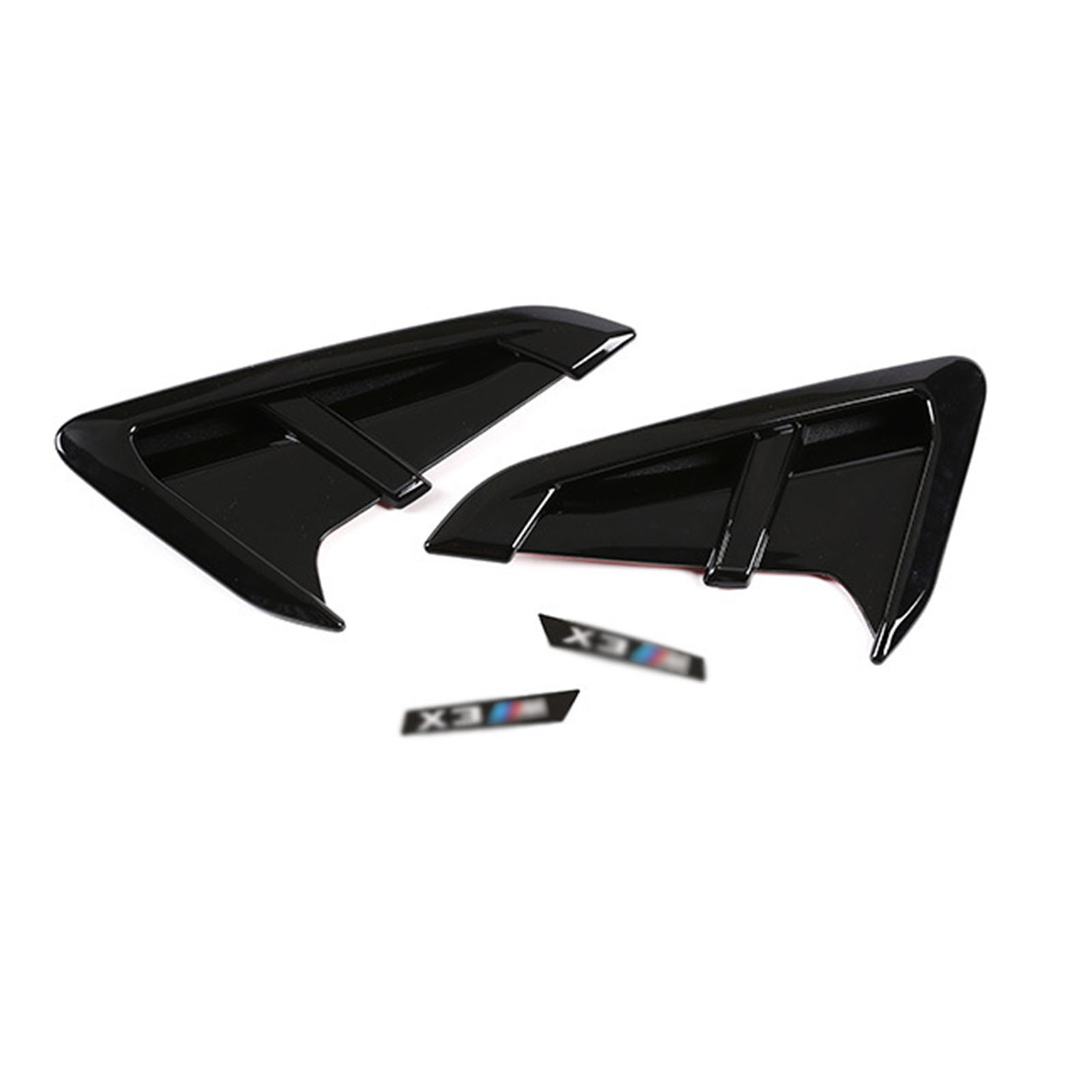 Bmw 2022 X3 2-Piece Glossy Black Shark Gill Fender Vents For BMW X3 G01 ...