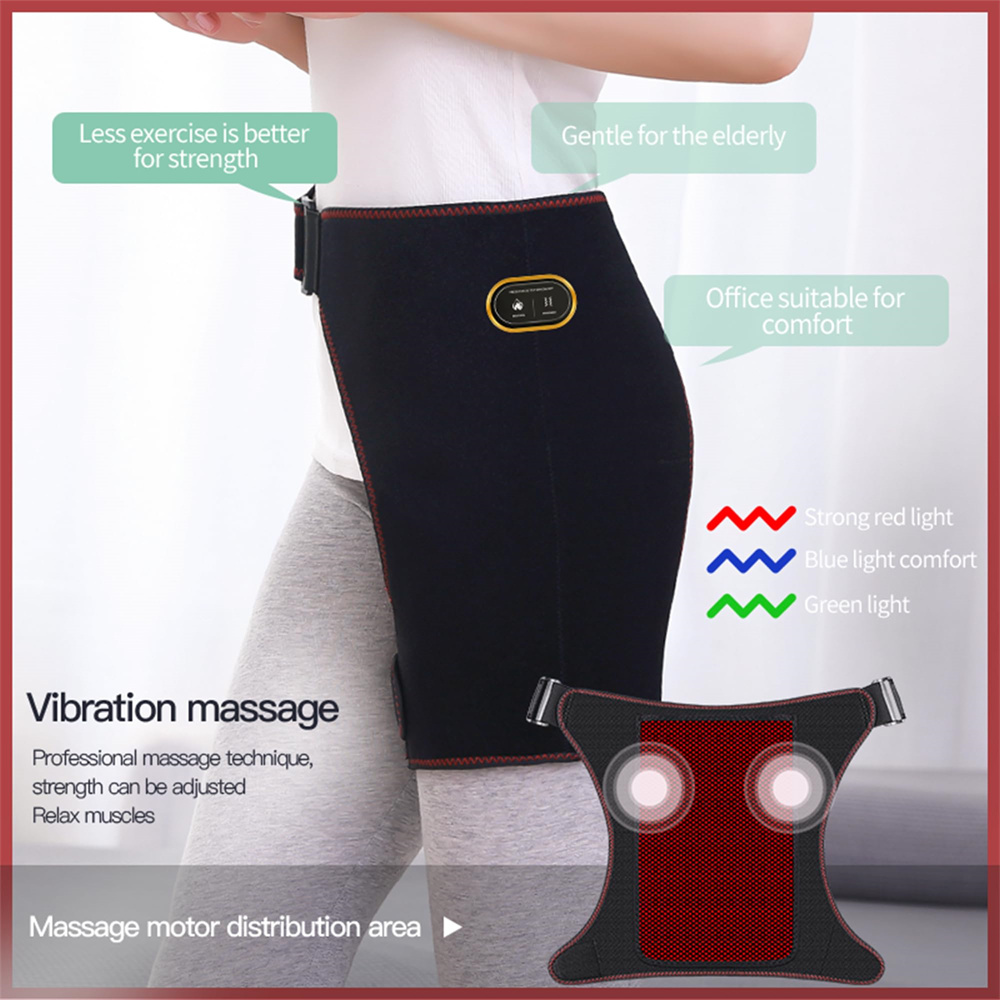 USB Heated Massage Waist Hip Support Brace Heating Pad for Sciatica ...