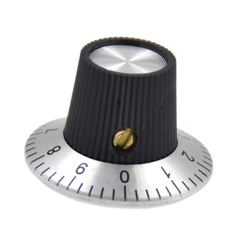 Volume Potentiometer Knob with Scale Mark Loudspeaker Shaft Rotary Cap ...