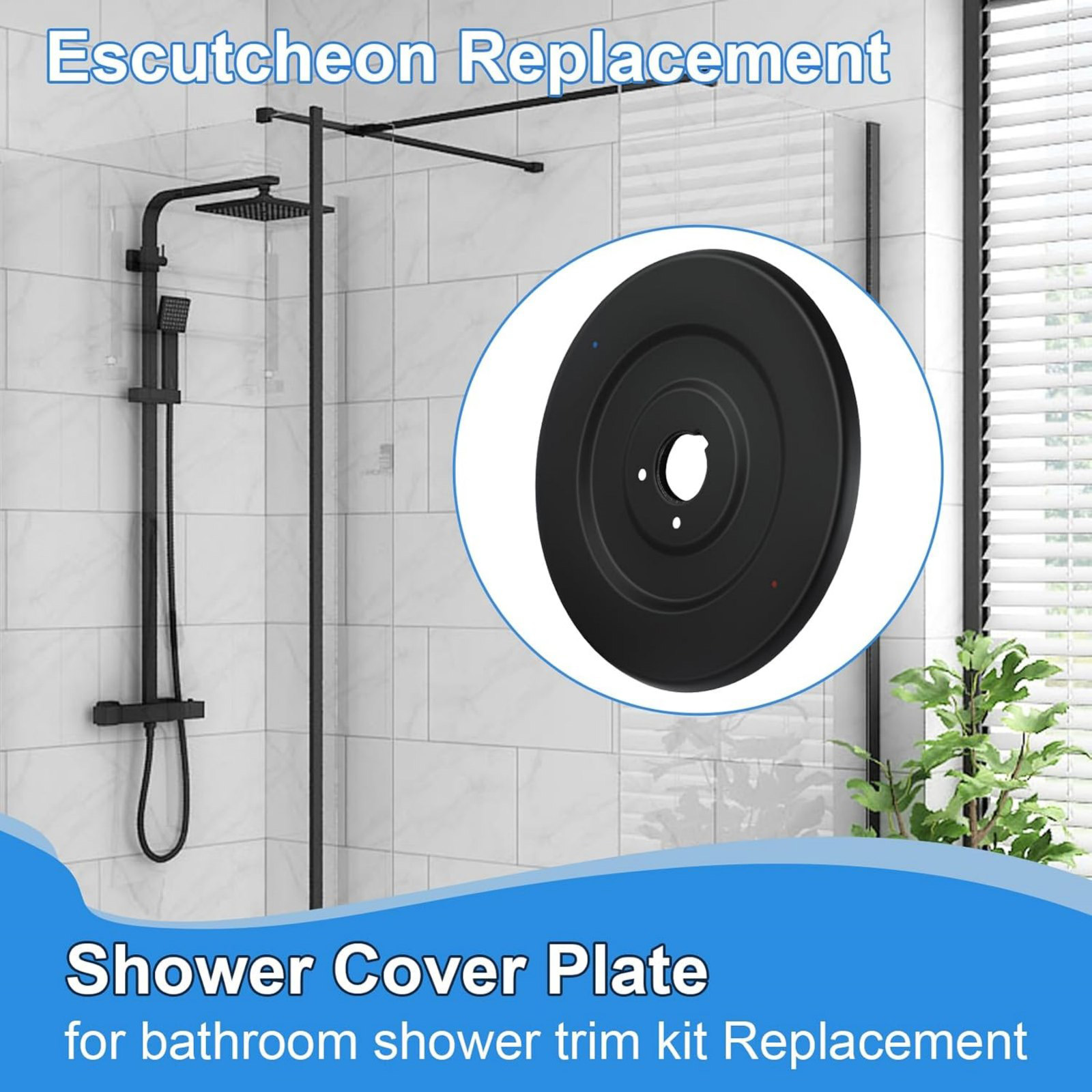 Chateau Collection Matte Black Escutcheon Moen Escutcheon Plate ...