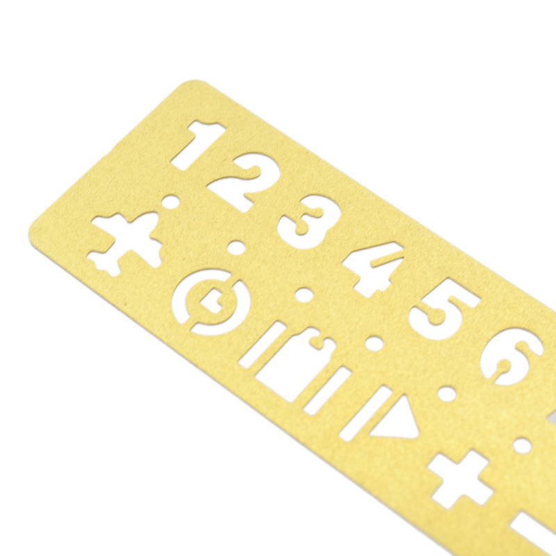Brass Drawing Tool Drafting Stencil Number Letters Template Ruler Kid ...