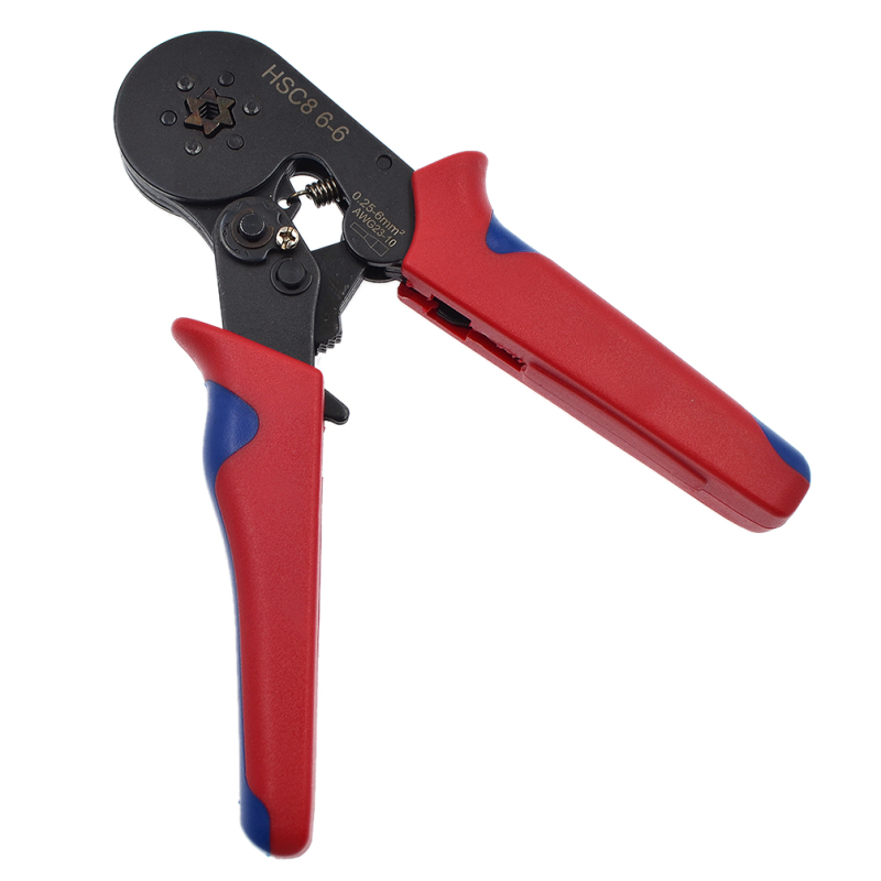 HSC8 6-6 Self-adjustable Ratcheting Ferrule Wire Crimper Plier Wire ...