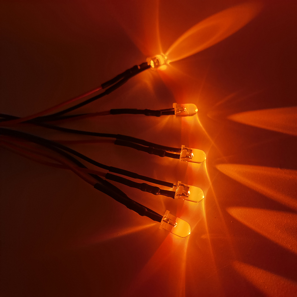 Led Indicator Lights Pre-Wired 3mm Round LED Indicator Light - Clear ...