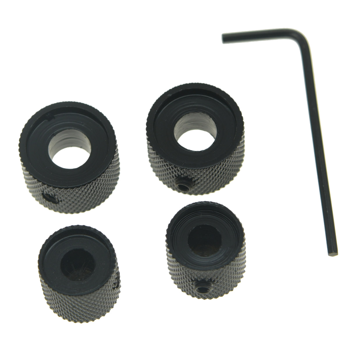 KAISH 2pcs Metal Dual Concentric Stacked Control Knobs fits Guitar Bass ...