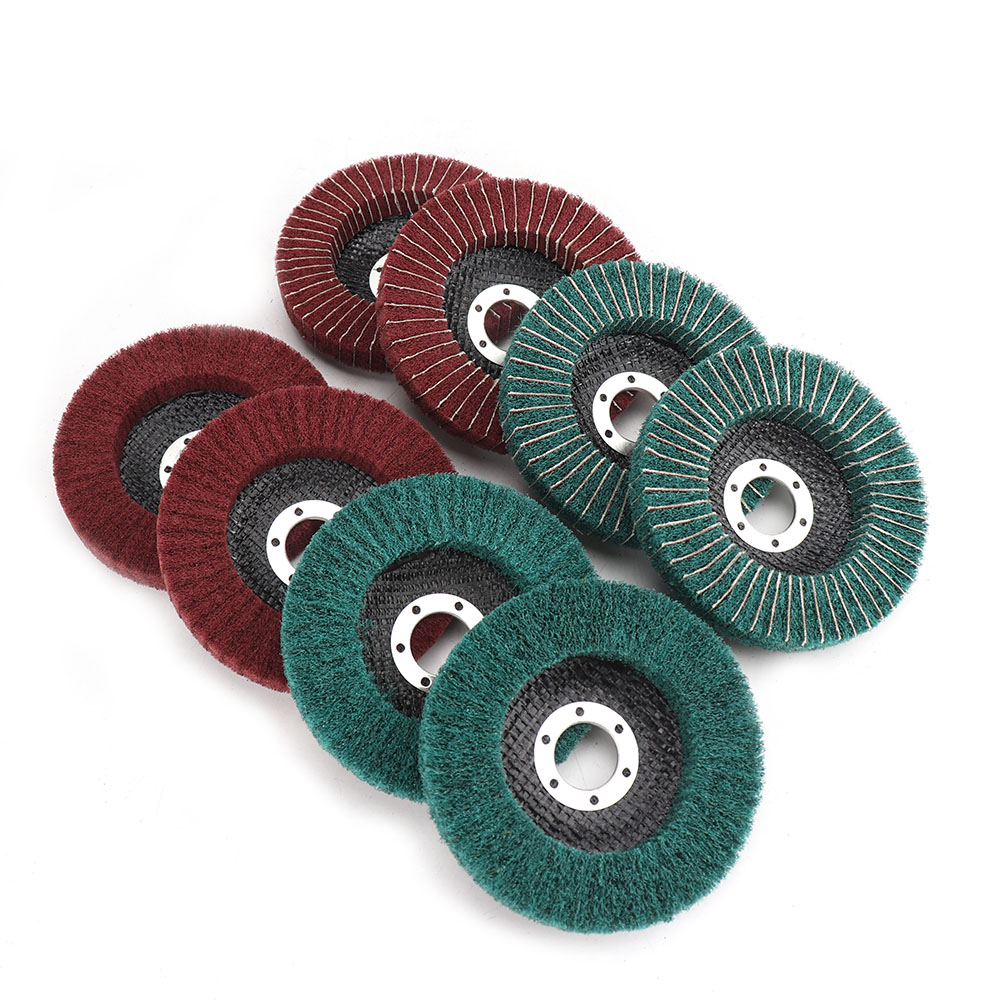 4Pcs 4.5" Nylon Fiber Flap Wheel For Abrasive Disc Polishing Buffing ...
