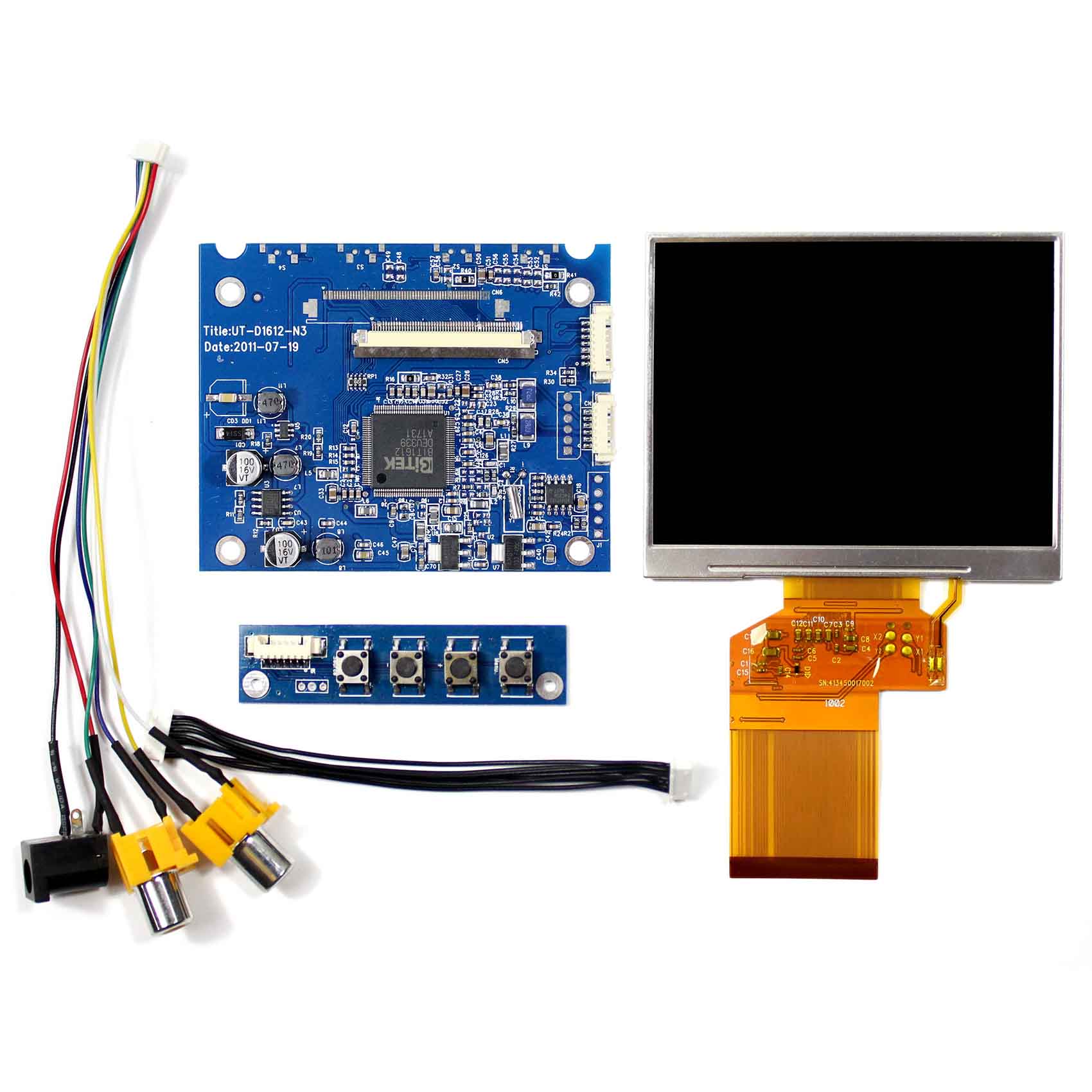 2AV LCD Controller Board VS-D1612-N3 3.5" 320x240 LQ035NC111 LCD Screen ...