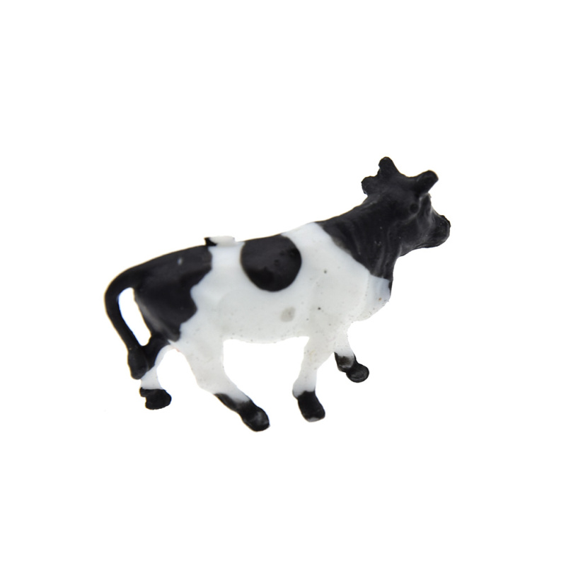 10 Pcs 1:87 Scale Painted Farm Animals Scale Model Cows for Model ...