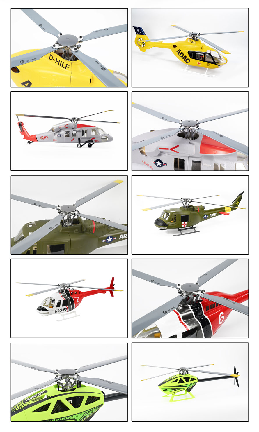 Flywing Rc Helicopter Fly Wing 450AF Airwolf 450 Size GPS Stabilized ...