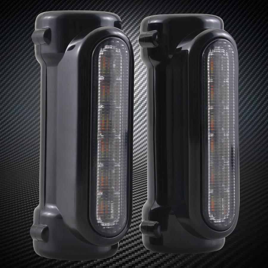 1.25" Black Turn Signal Highway Crash Bar Lights for Harley Victory ...