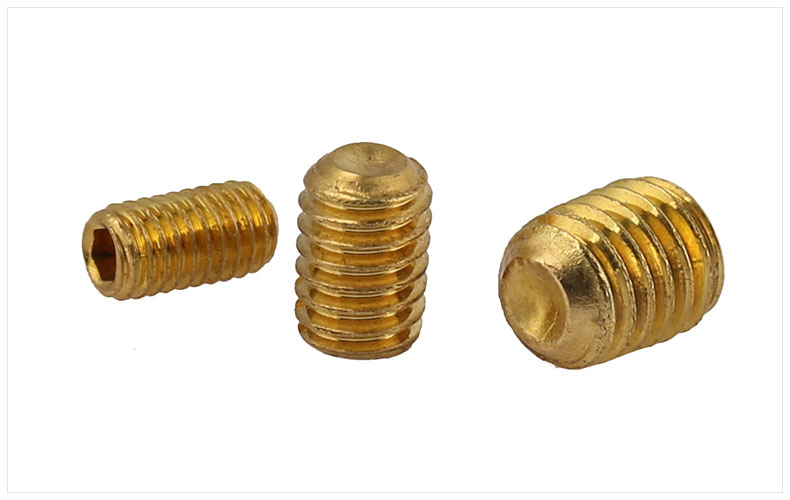 Brass Grub Screw M3 M4 M5 M6 Point Cup Hex Socket Set Screws 4mm-12mm ...